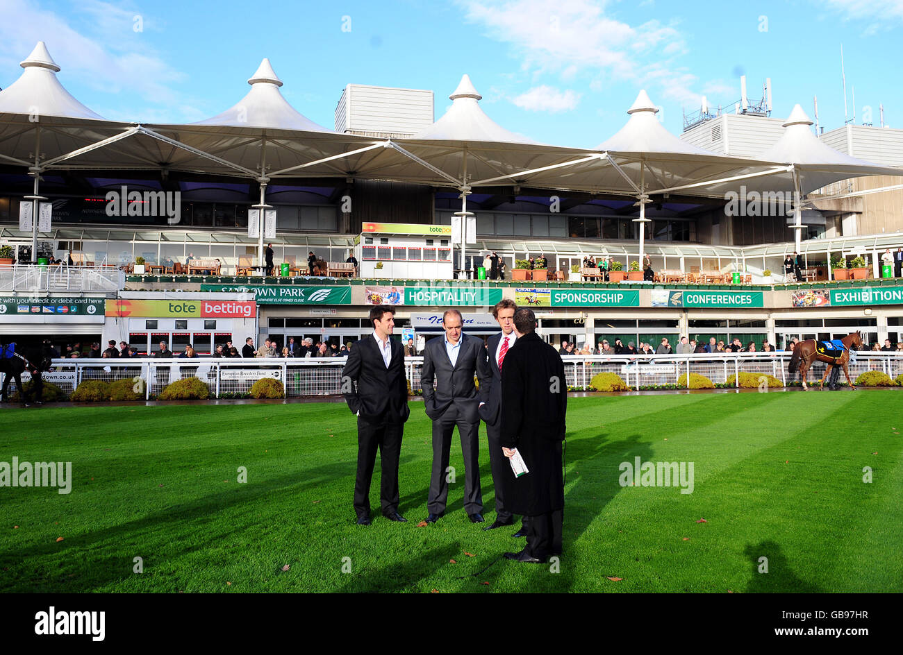 (L-R) Olympic Medalists Tom James, Tim Brabants and Stephen Rowbotham ...