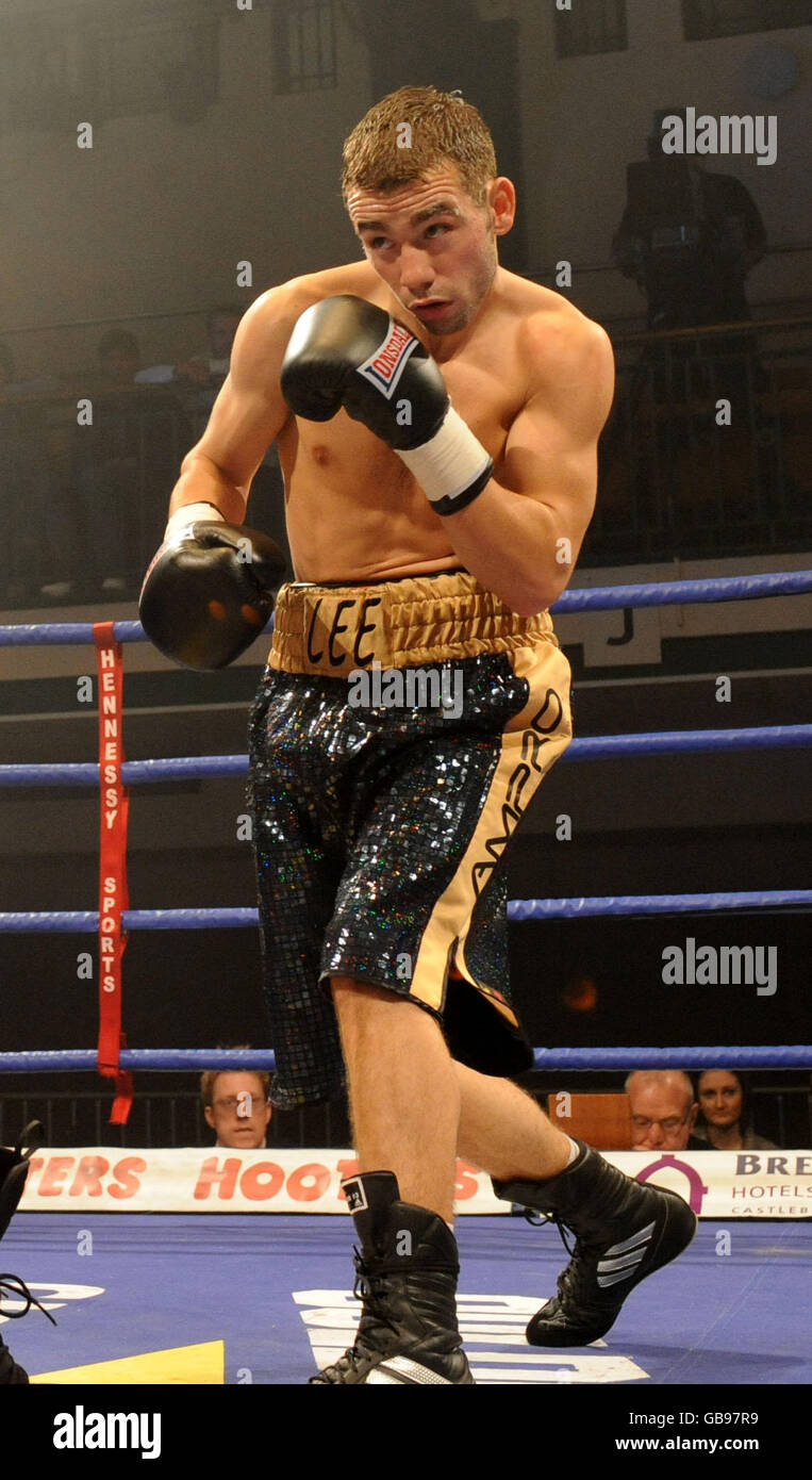 Colchester's Lee Purdy faces Sheffield Adam Kelly, unseen, in a Light ...