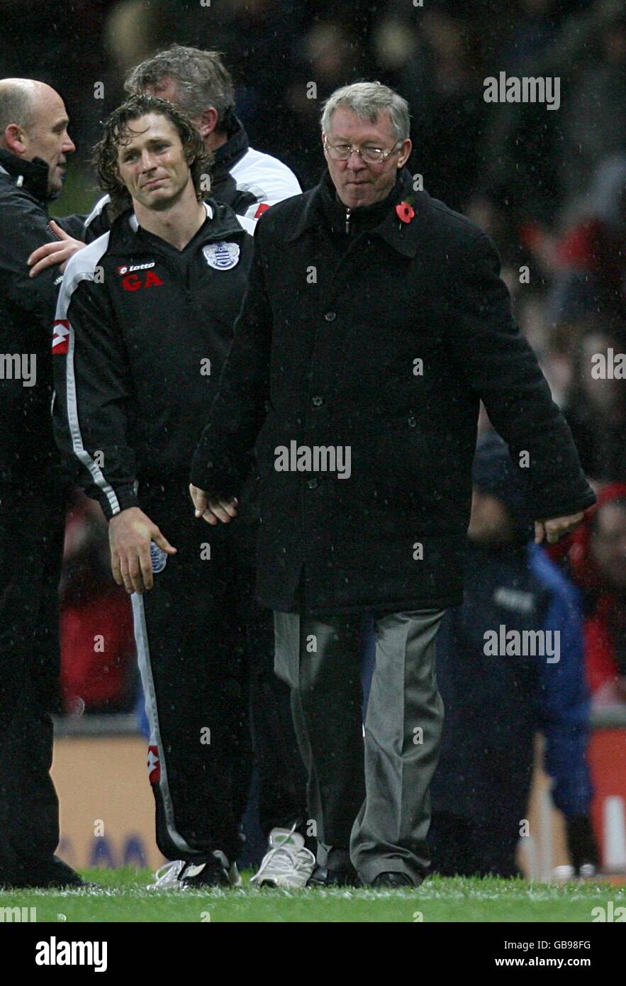 Queen's Park Rangers' Caretaker Manager Gareth Ainsworth and Manchester ...