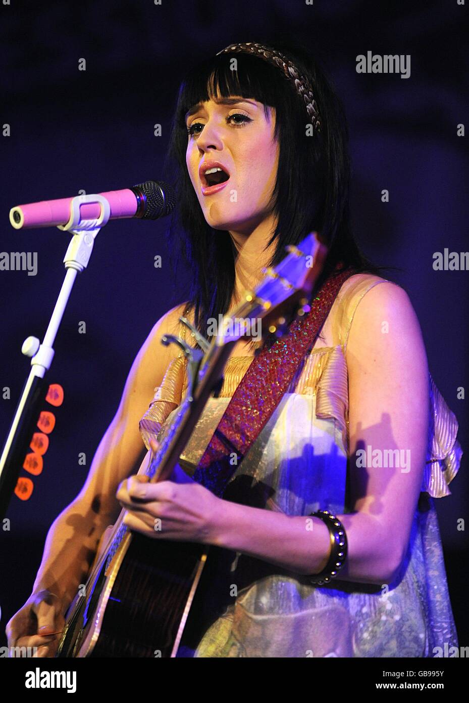Katy Perry performs on stage at the MENCAP Little Noise Sessions at the ...