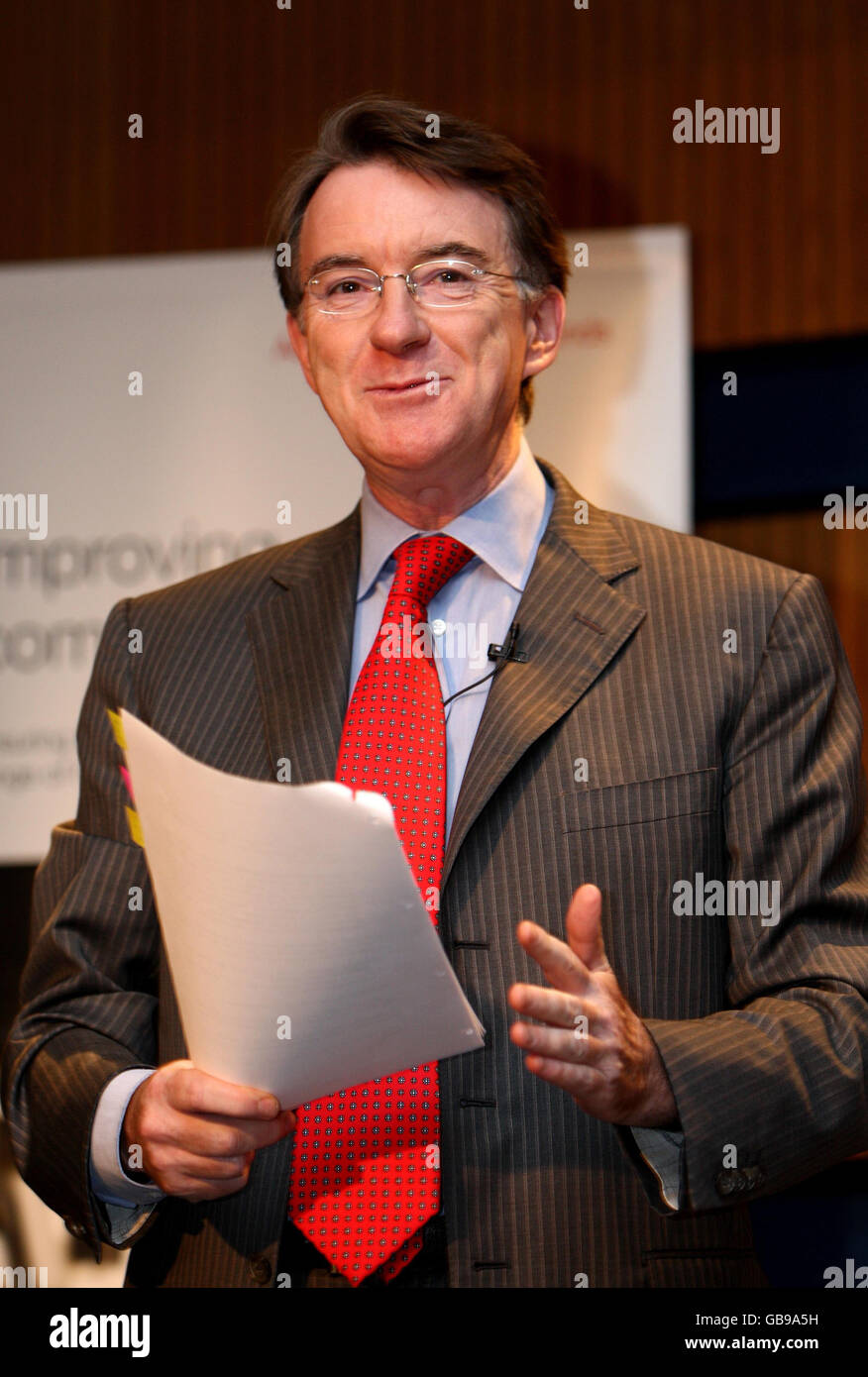 Lord mandelson speaks birmingham meeting hi-res stock photography and ...