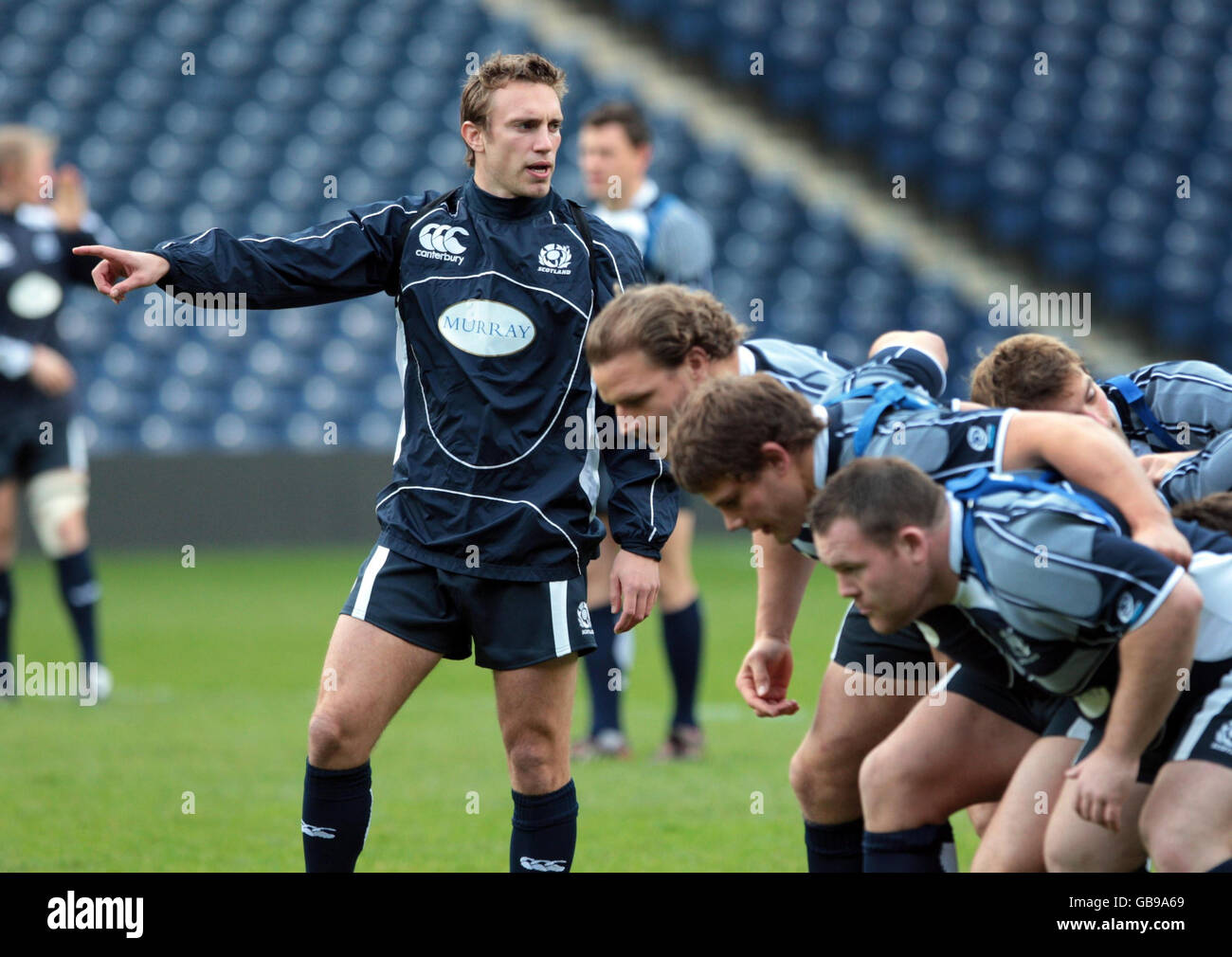 Scotlands captain mike blair during the captain run at murrayfield hi ...