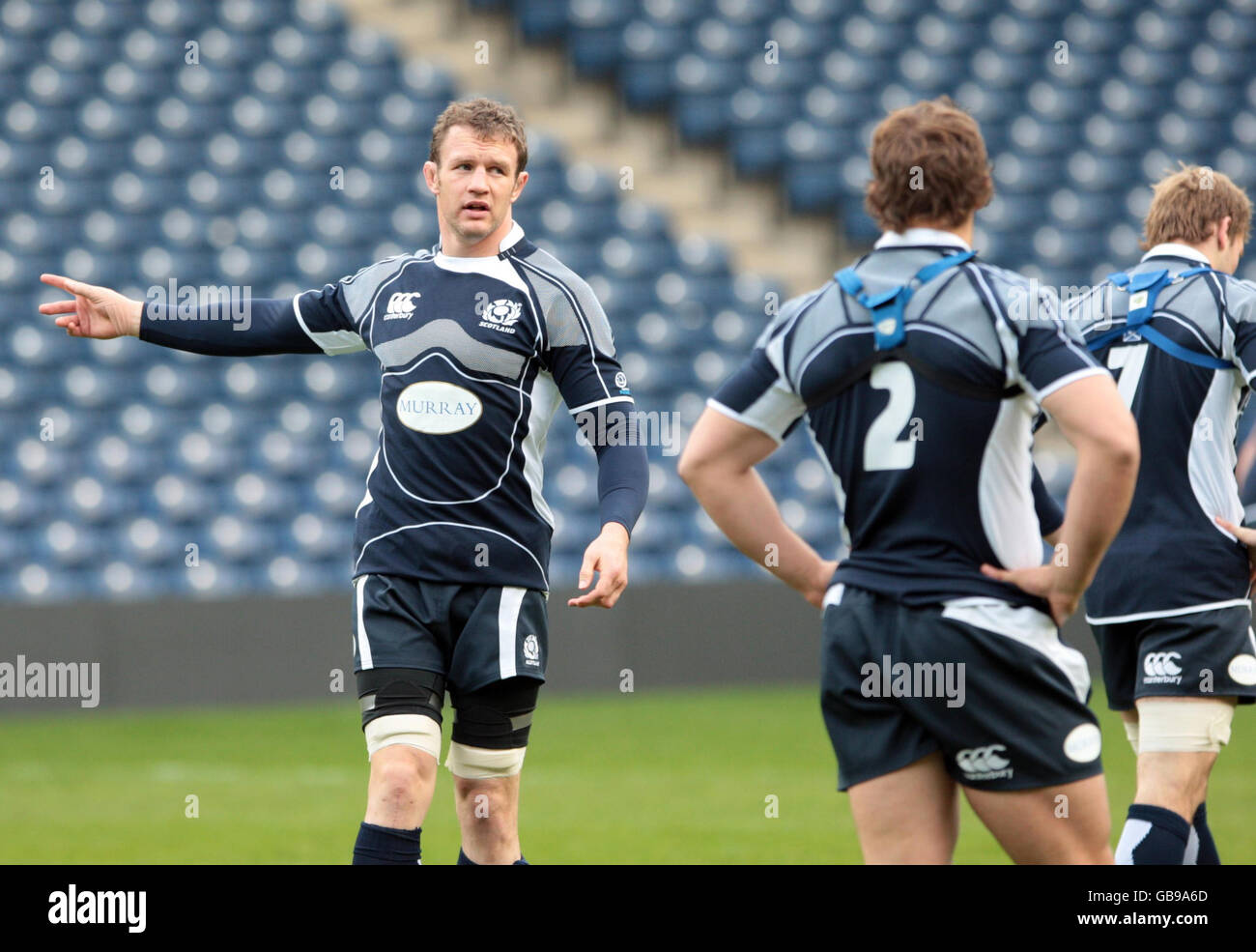 Rugby Union - Scotland Captain Run - Murrayfield - Edinburgh. Scotland ...