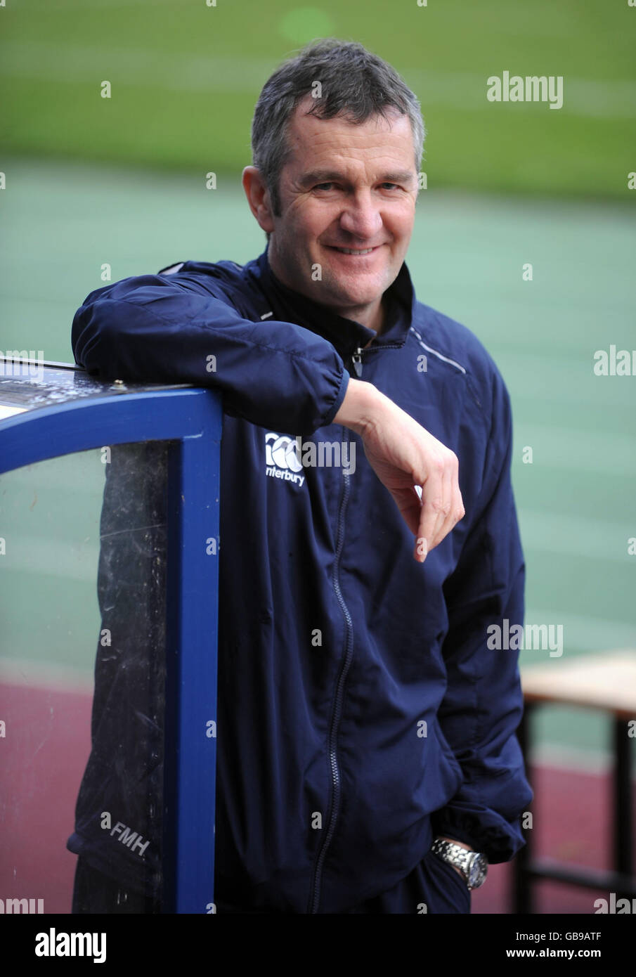 Scotland's coach Frank Hadden poses for photographers following a press ...