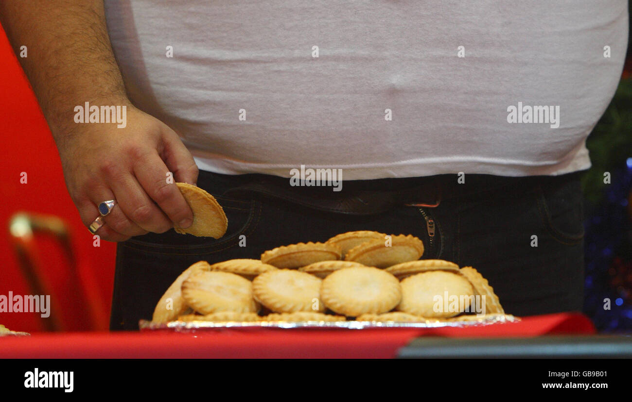 Big Eat Mince Pie Eating Contest Stock Photo - Alamy