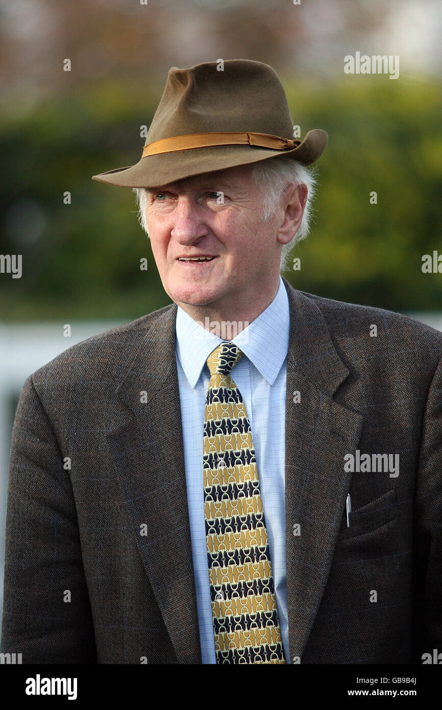 Trainer martin pipe at the open at cheltenham racecourse hi-res stock ...