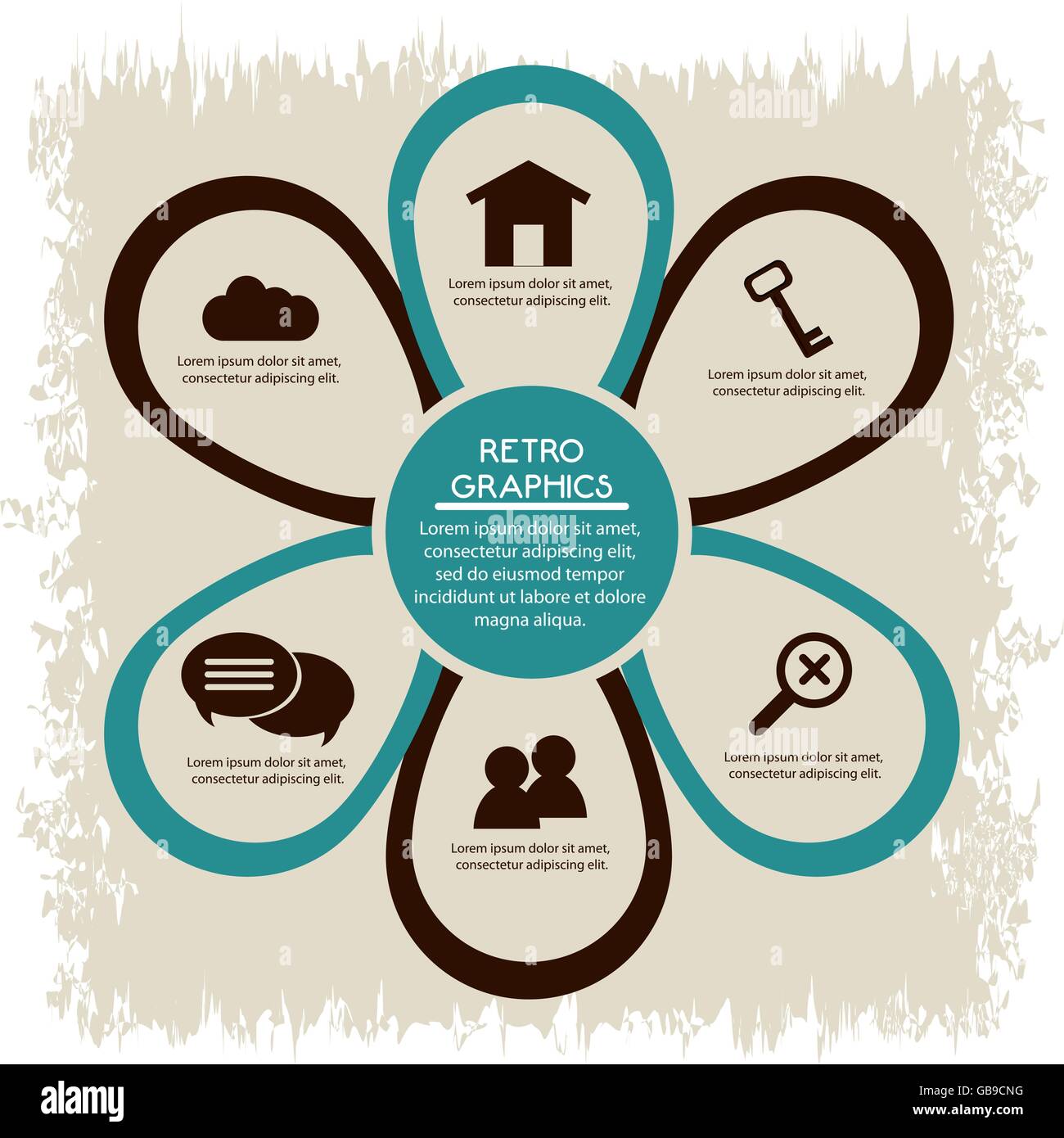 Infographics icon. Retro design. Vector graphic Stock Vector Image ...