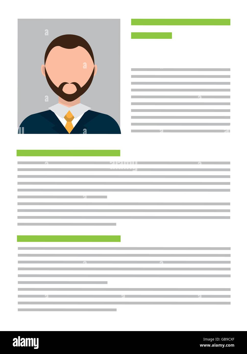 Business Curriculum Vitae or CV Stock Vector Image & Art - Alamy
