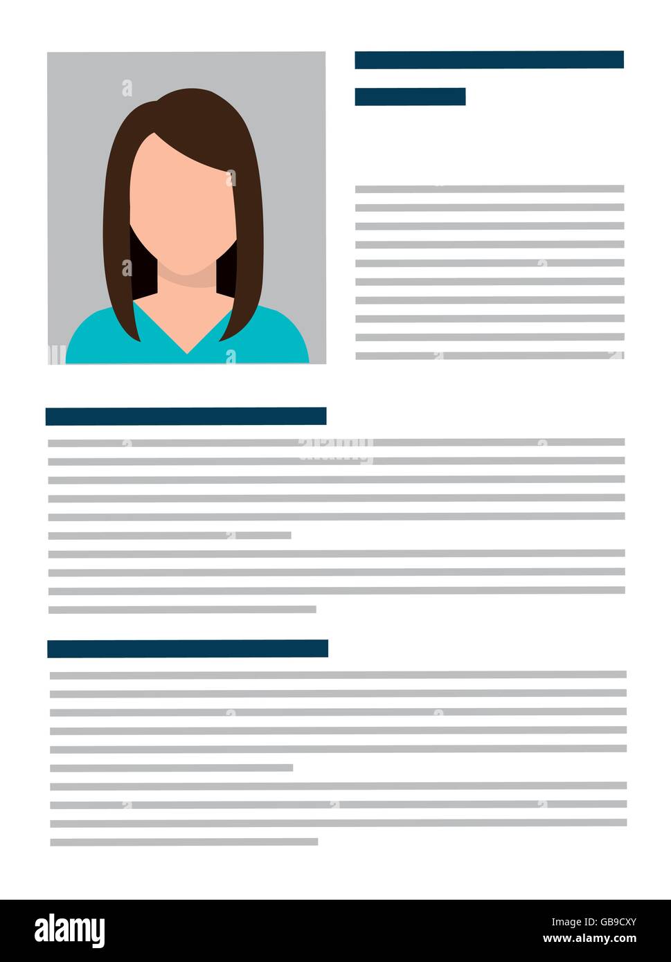 Business Curriculum Vitae or CV Stock Vector Image & Art - Alamy