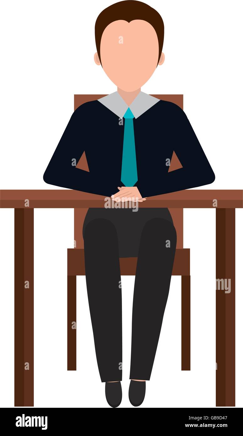Front view Business interview graphic design Stock Vector Image & Art ...