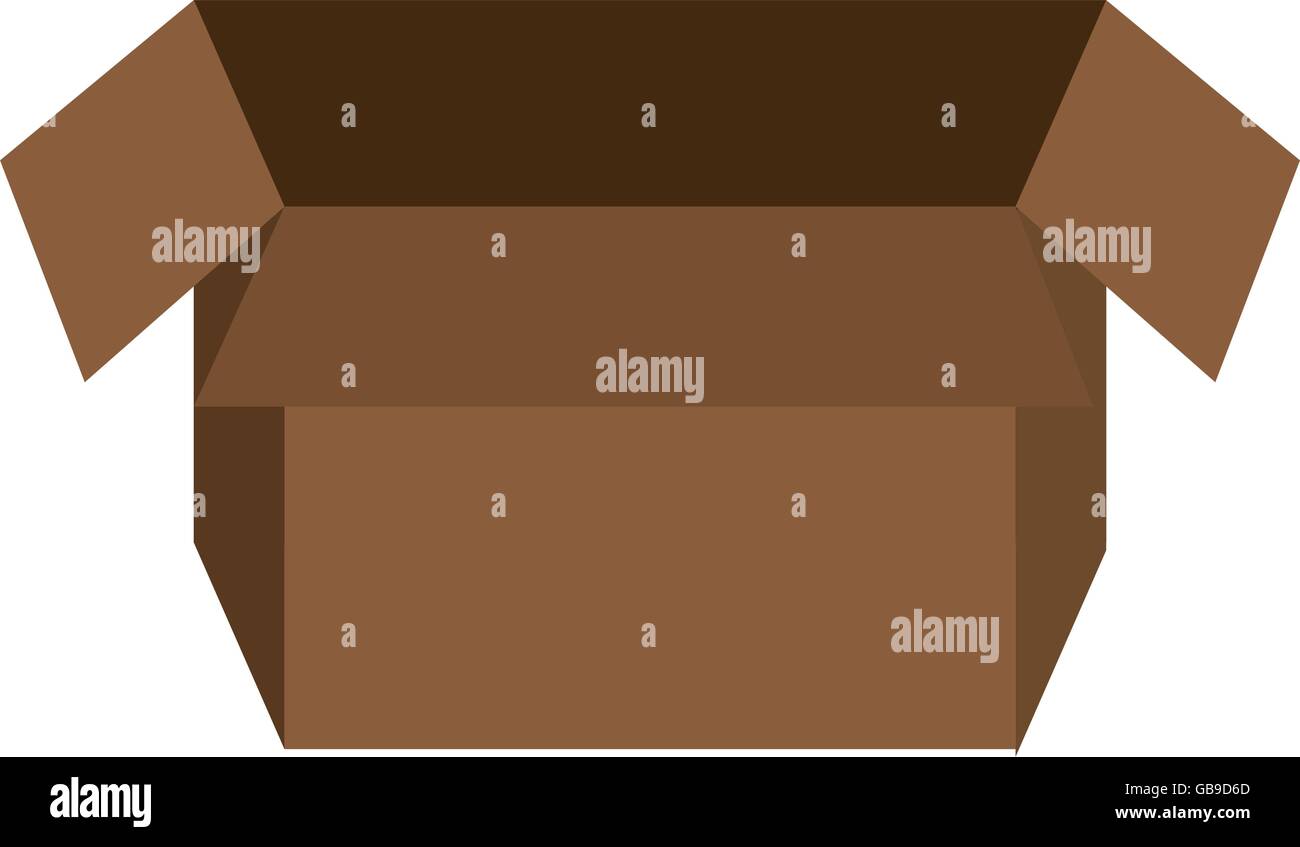 Box open isolated flat icon Stock Vector Image & Art - Alamy