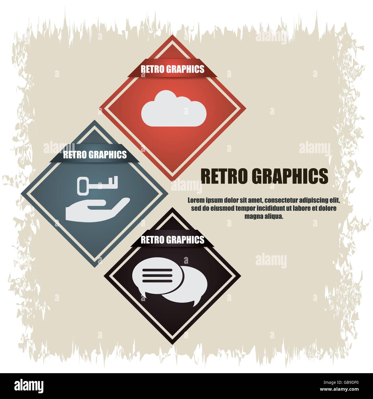 Infographics icon. Retro design. Vector graphic Stock Vector Image ...