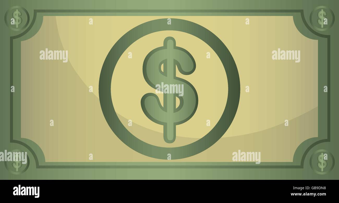 Money billet isolated flat design Stock Vector Image & Art - Alamy