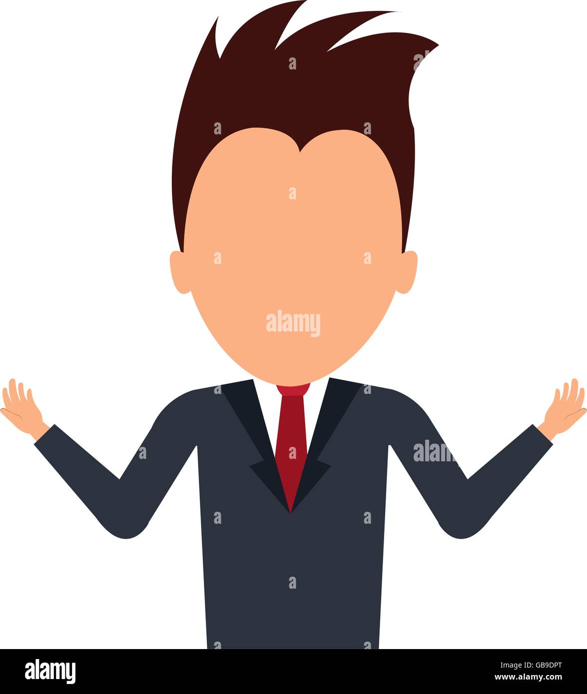 Complete human white background Stock Vector Images - Alamy