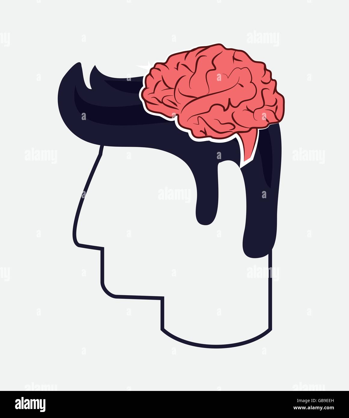 Human head icon. Thinking design. Vector graphic Stock Vector Image ...