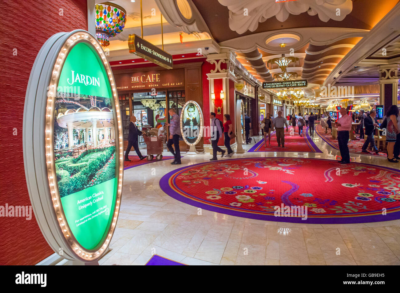 The interior of Wynn Hotel and casino in Las Vegas Stock Photo - Alamy