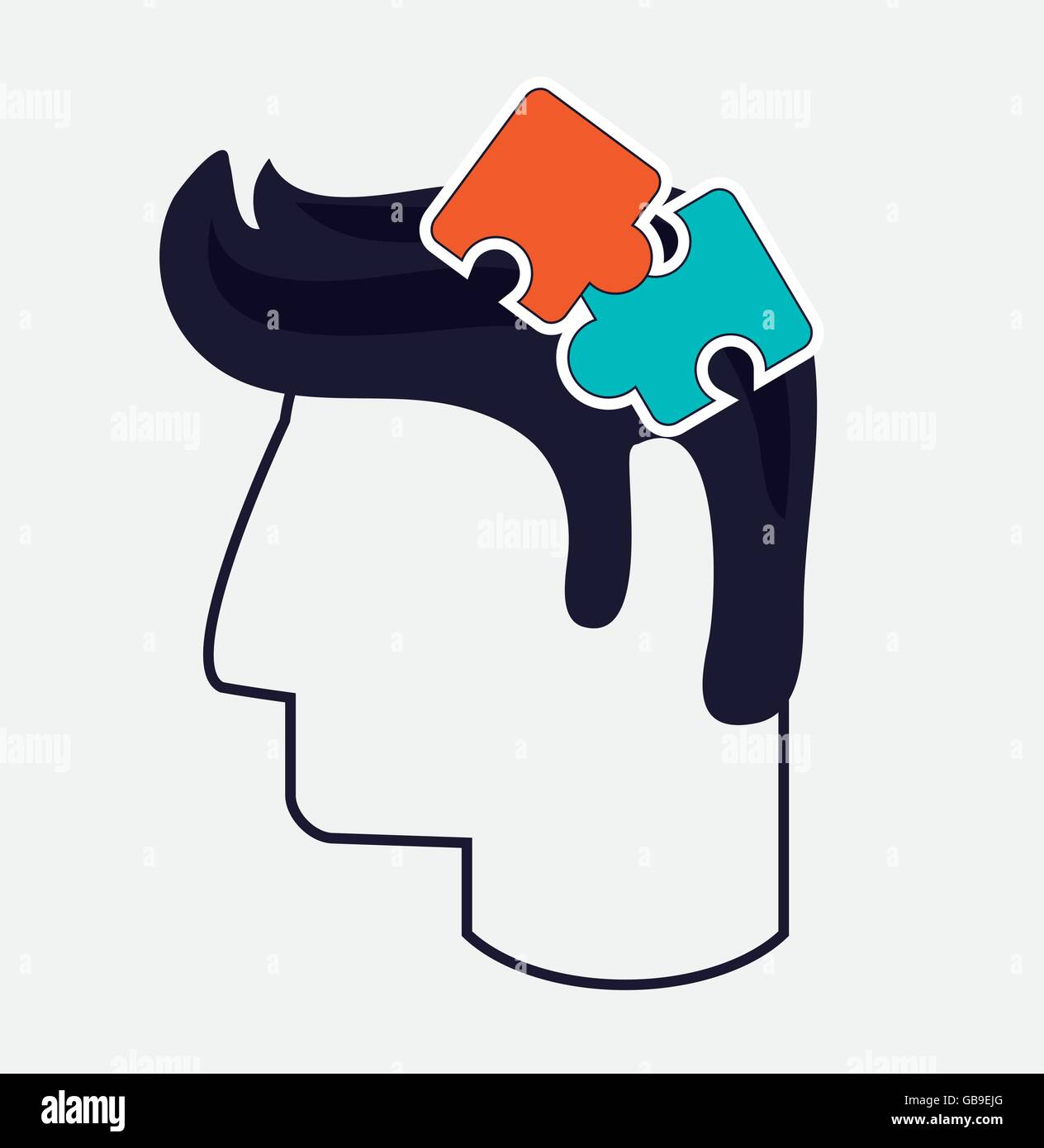 Human head icon. Thinking design. Vector graphic Stock Vector Image ...