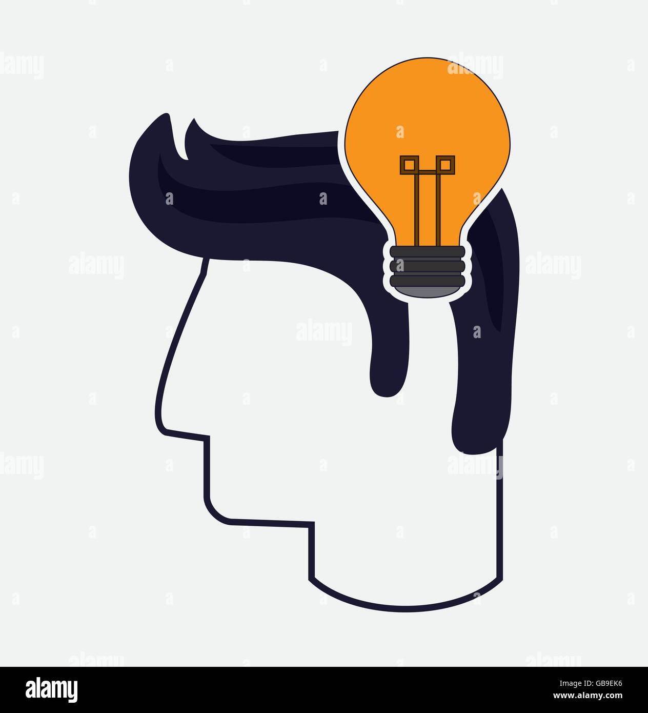 Human head icon. Thinking design. Vector graphic Stock Vector Image ...