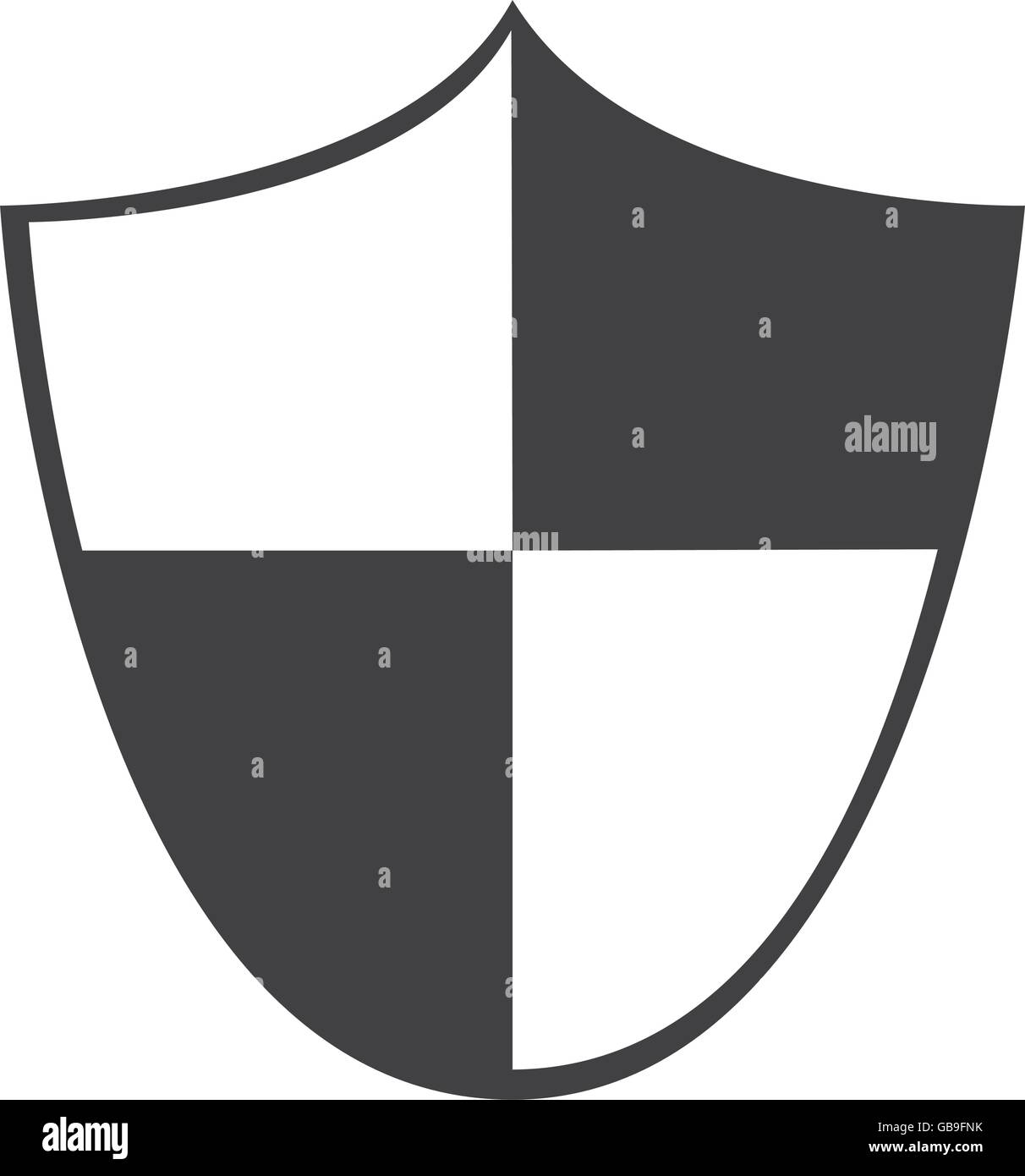 single shield icon Stock Vector Image & Art - Alamy