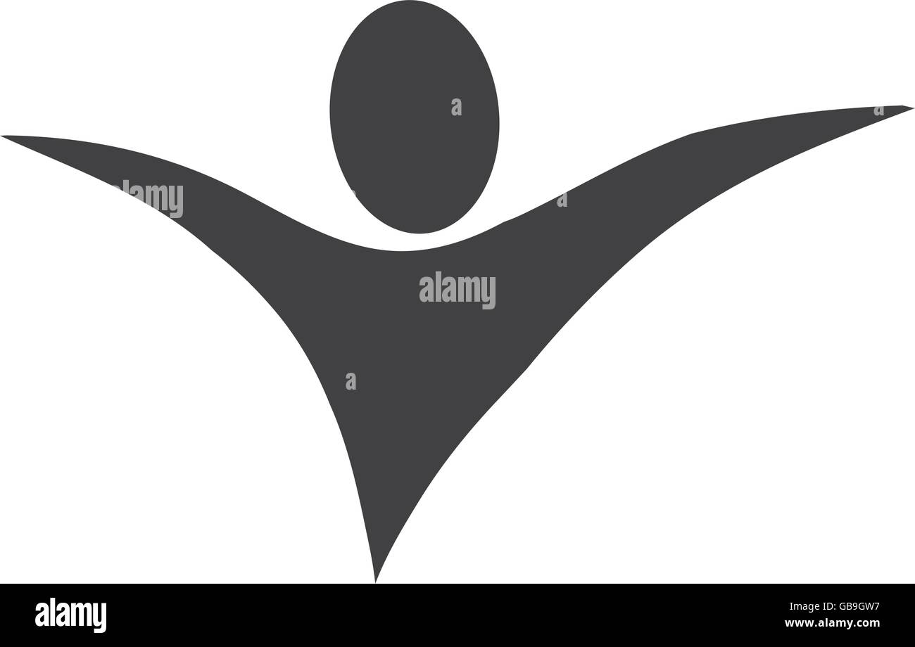 abstract human with open arms icon Stock Vector Image & Art - Alamy