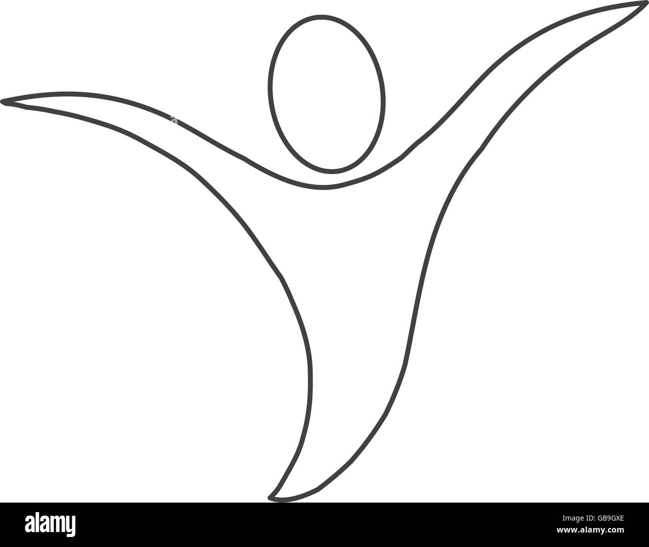 abstract human with open arms icon Stock Vector Image & Art - Alamy