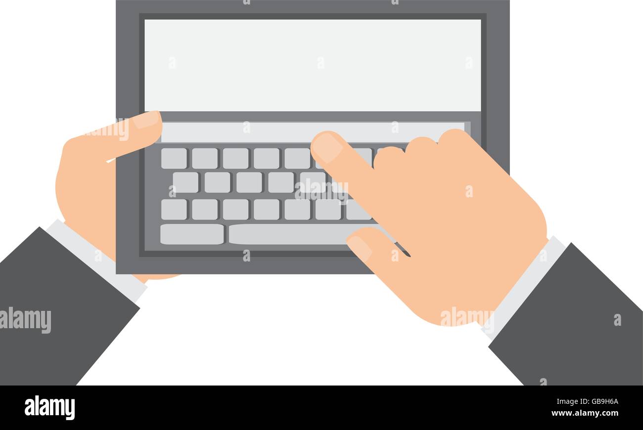 Computer touchscreen wireless keyboard Stock Vector Images - Alamy