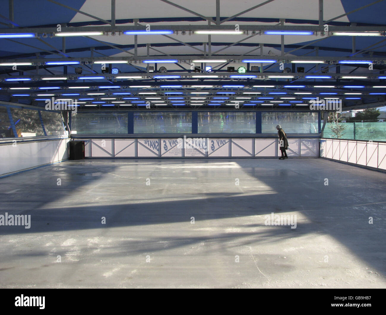 The ice rink inside the almost deserted Lapland New Forest at Matchams ...