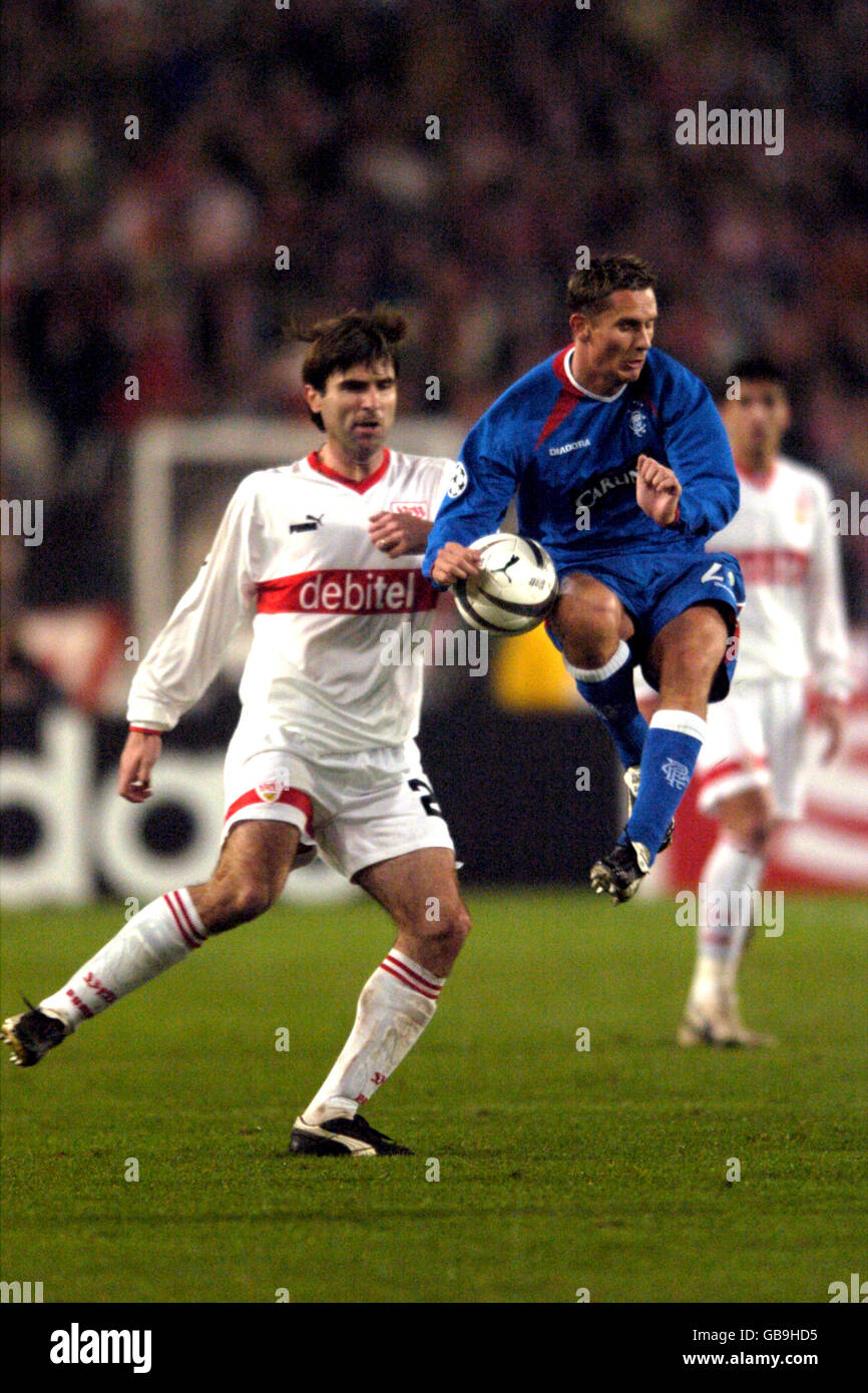 Vfb stuttgart v rangers peter lovenkrands hi-res stock photography and ...