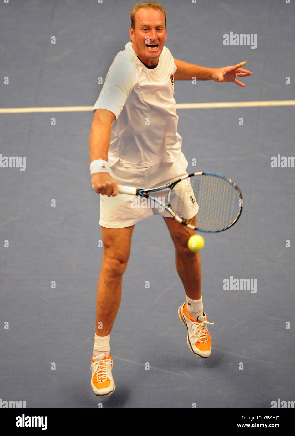Peter McNamara in action during his exhibtion doubles match Stock Photo ...