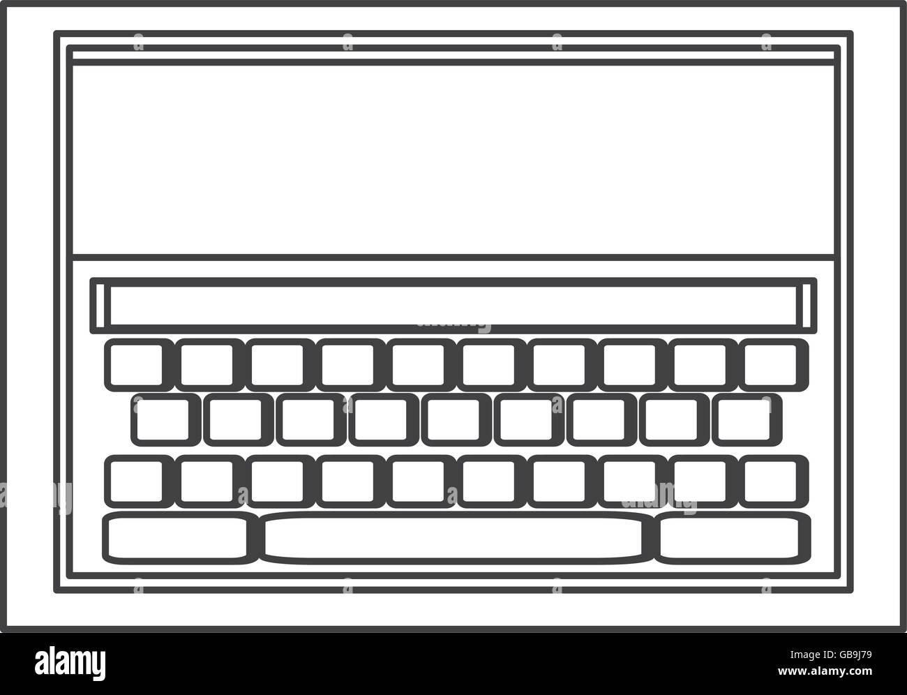 Computer touchscreen wireless keyboard Stock Vector Images - Alamy