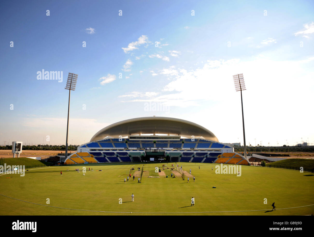 General view of England's training session at the Sheikh Zayed Stadium ...