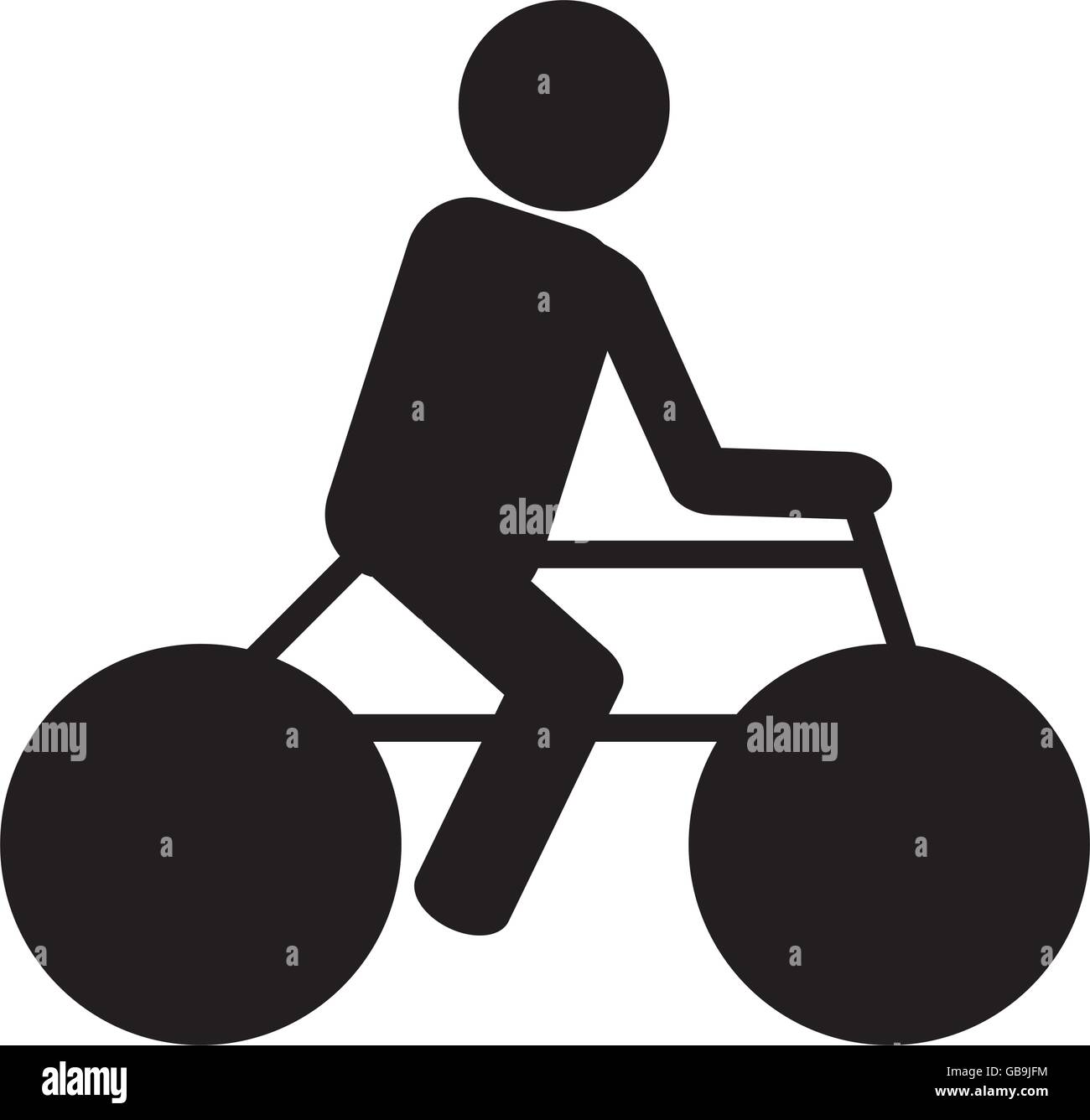 person riding bike pictogram icon Stock Vector Image & Art - Alamy