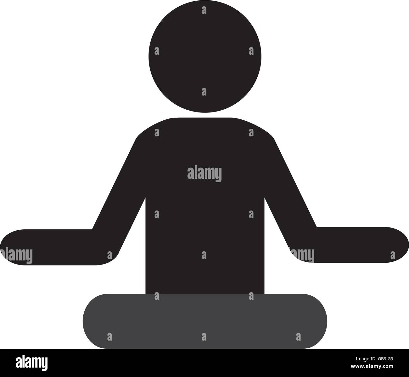 person meditating pictogram icon Stock Vector Image & Art - Alamy