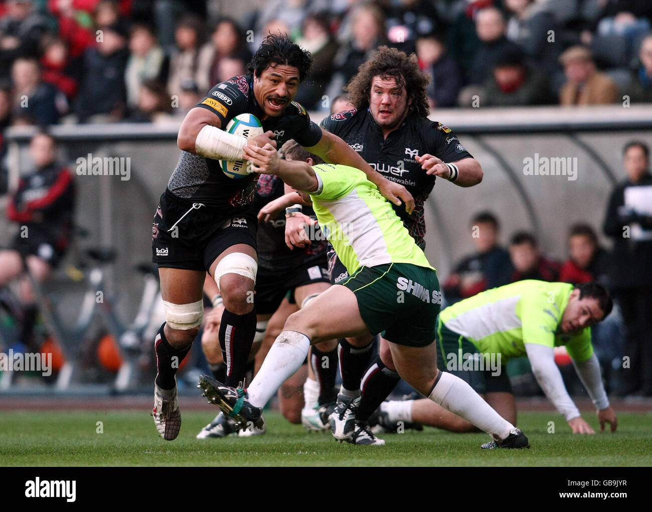Ospreys filo tiatia heineken cup match liberty stadium hi-res stock ...