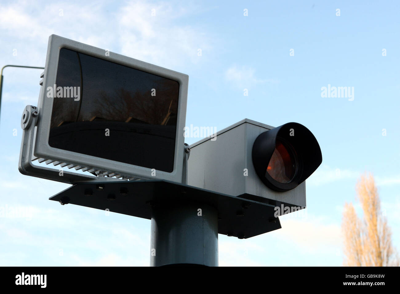 An average speed (time-over-distance) speed camera manufactured by ...