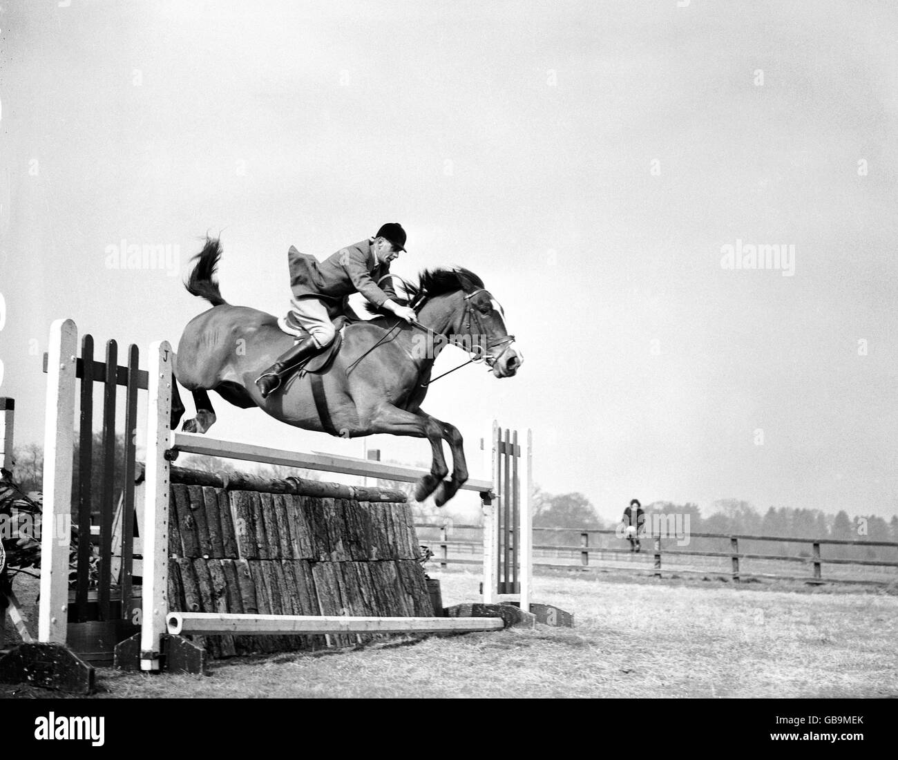Equestrian sport showjumping Black and White Stock Photos & Images - Alamy