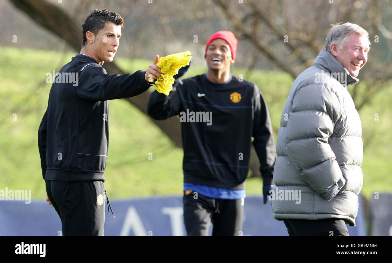 Manchester United's Cristiano Ronaldo during a training session at ...