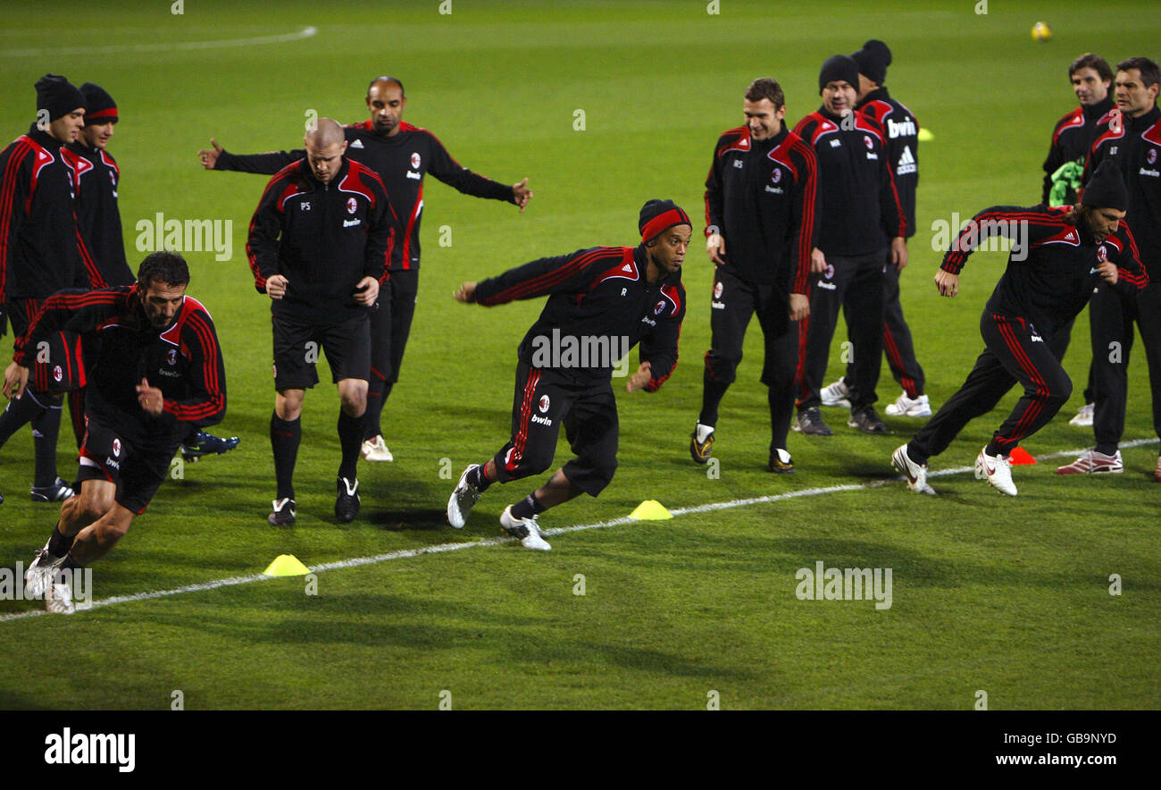 Ac milan training session fratton park hi-res stock photography and ...