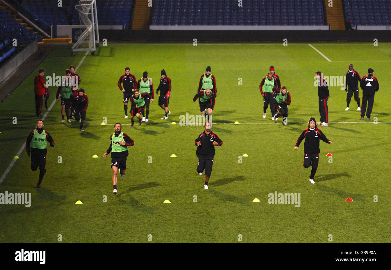 Ac milan training session fratton park hi-res stock photography and ...