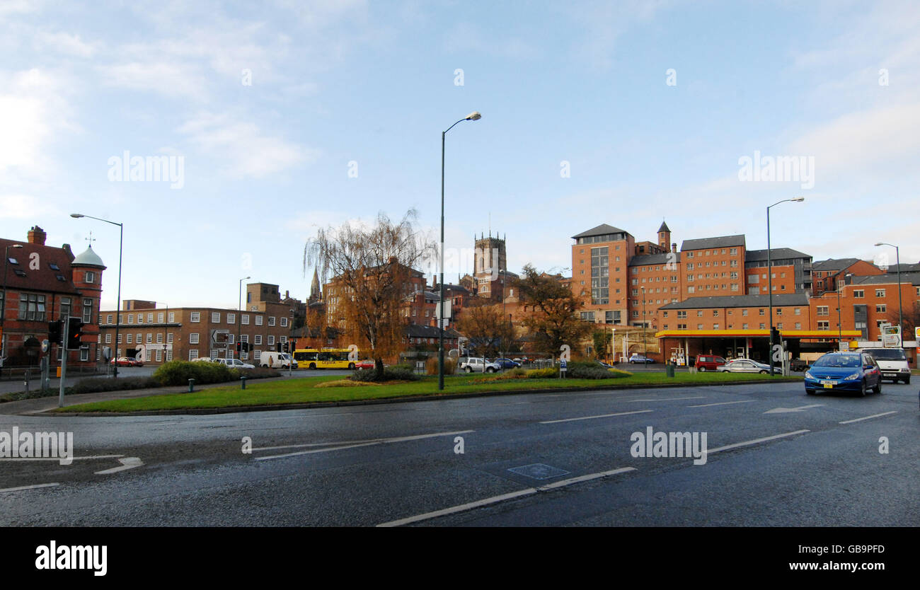 Travel stock - Nottingham - England. A view of the London Road ...