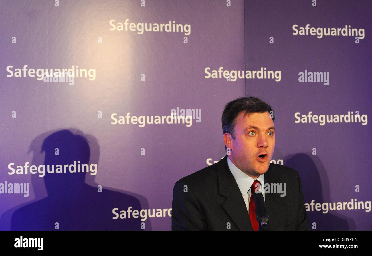 Children's Secretary Ed Balls at a press conference in London. He has ...