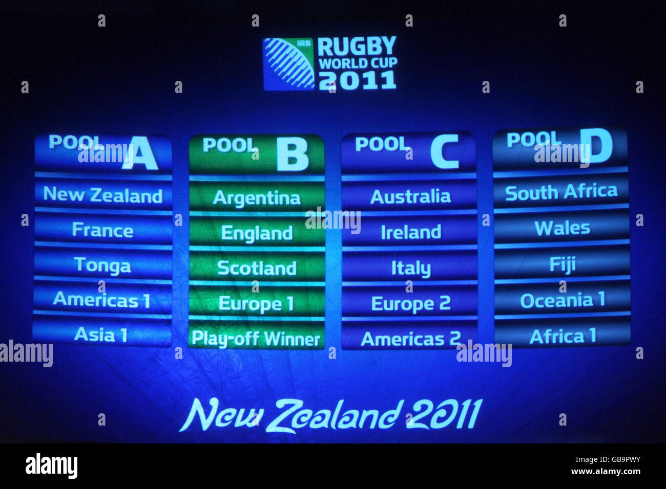 2011 Rugby World Cup Draw