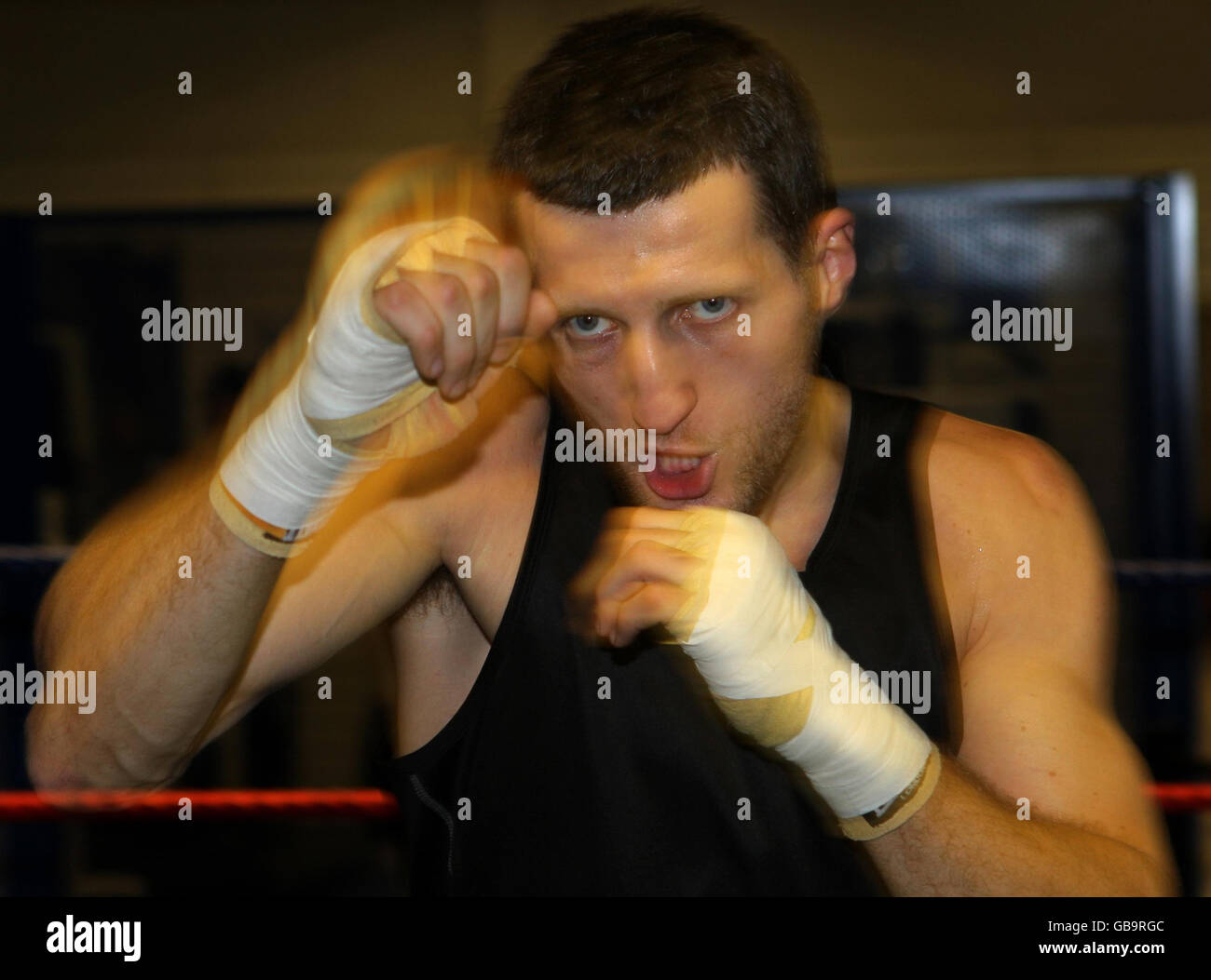 Boxing - Carl Froch Training Session - Liberty Gym Stock Photo - Alamy