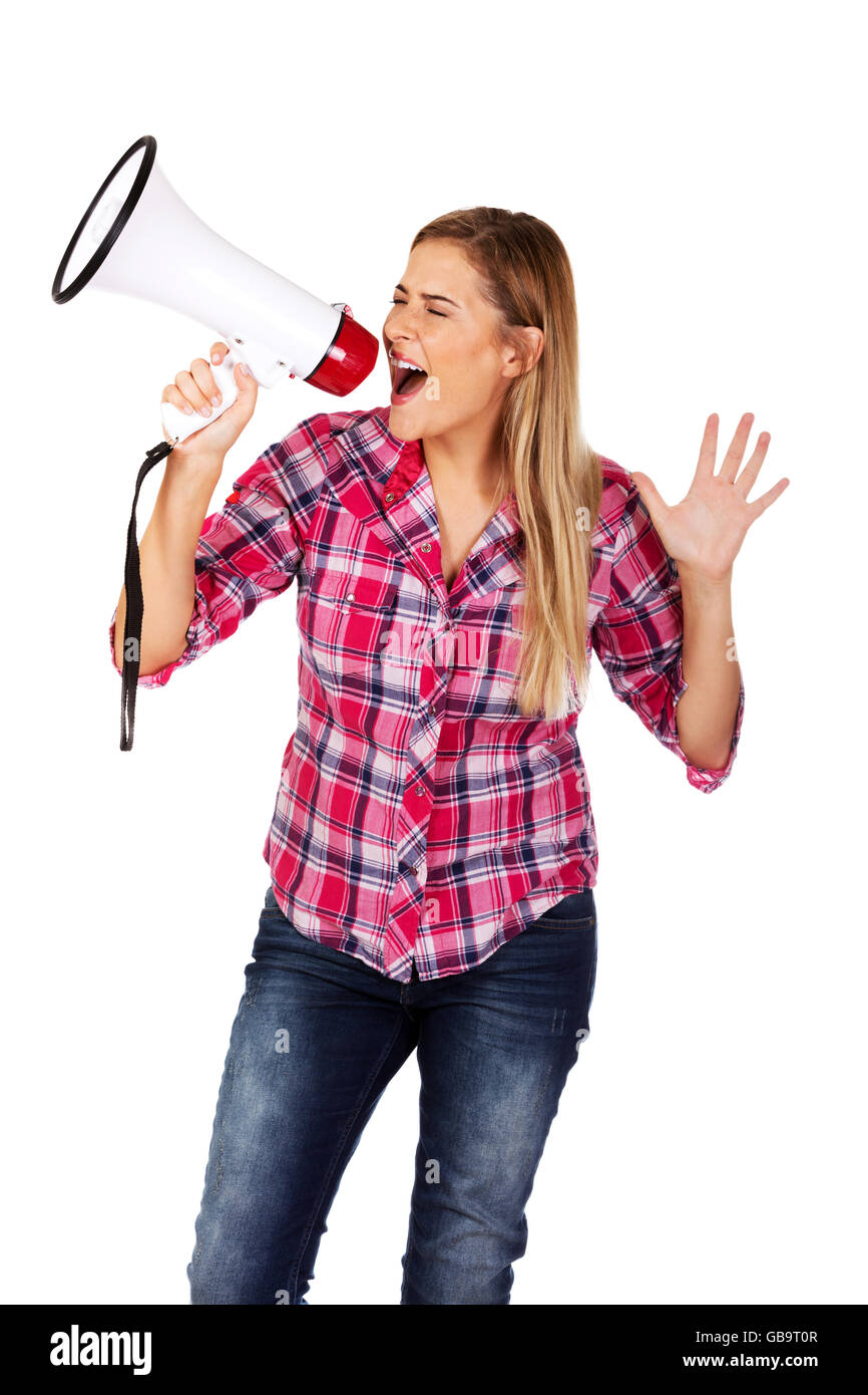 Girl hollering hi-res stock photography and images - Alamy