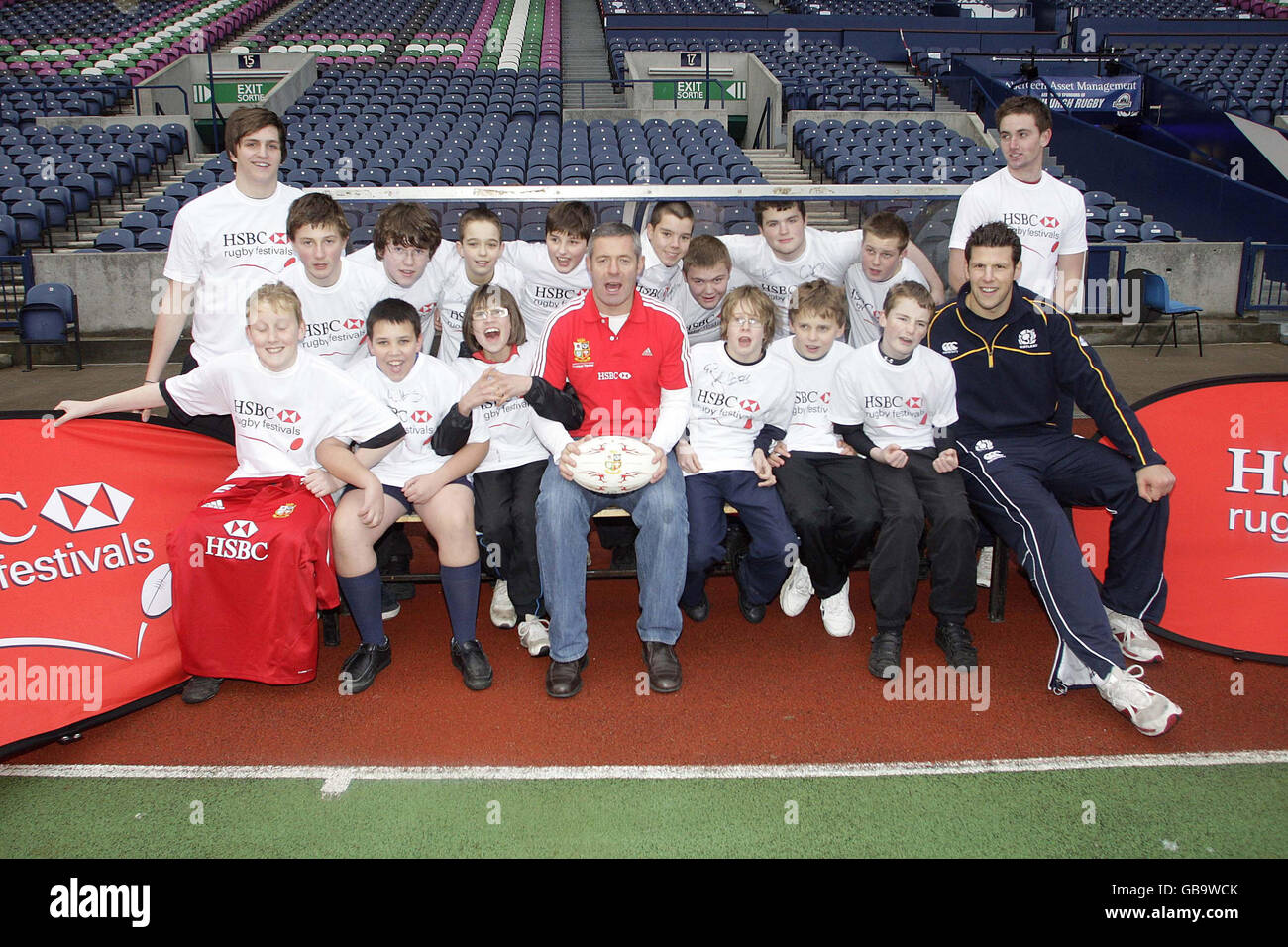 Scotland international Dave Callam (right) and Gavin Hastings centre ...