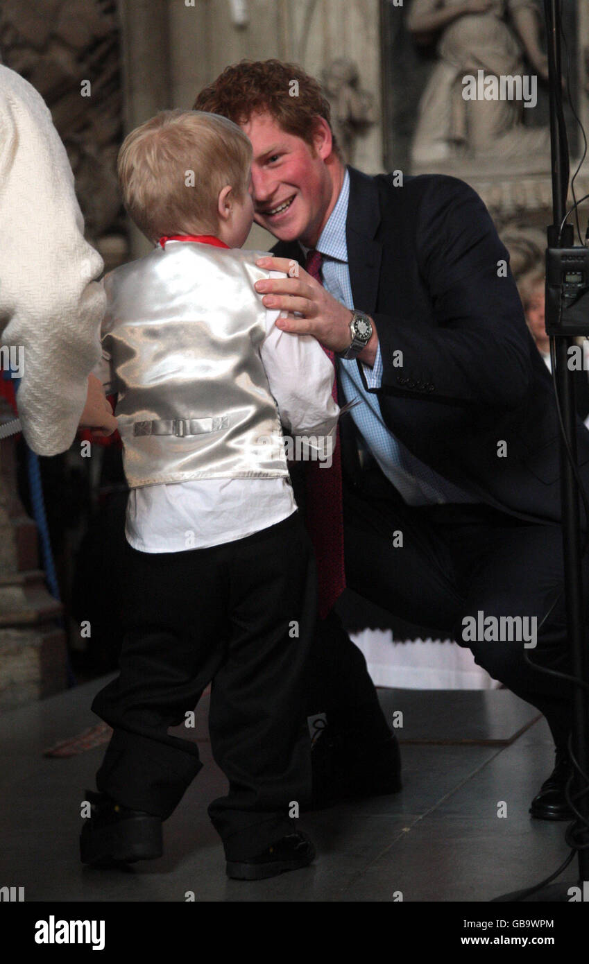 Prince Harry with Rupert Parsons at Westminster Abbey, London after the ...