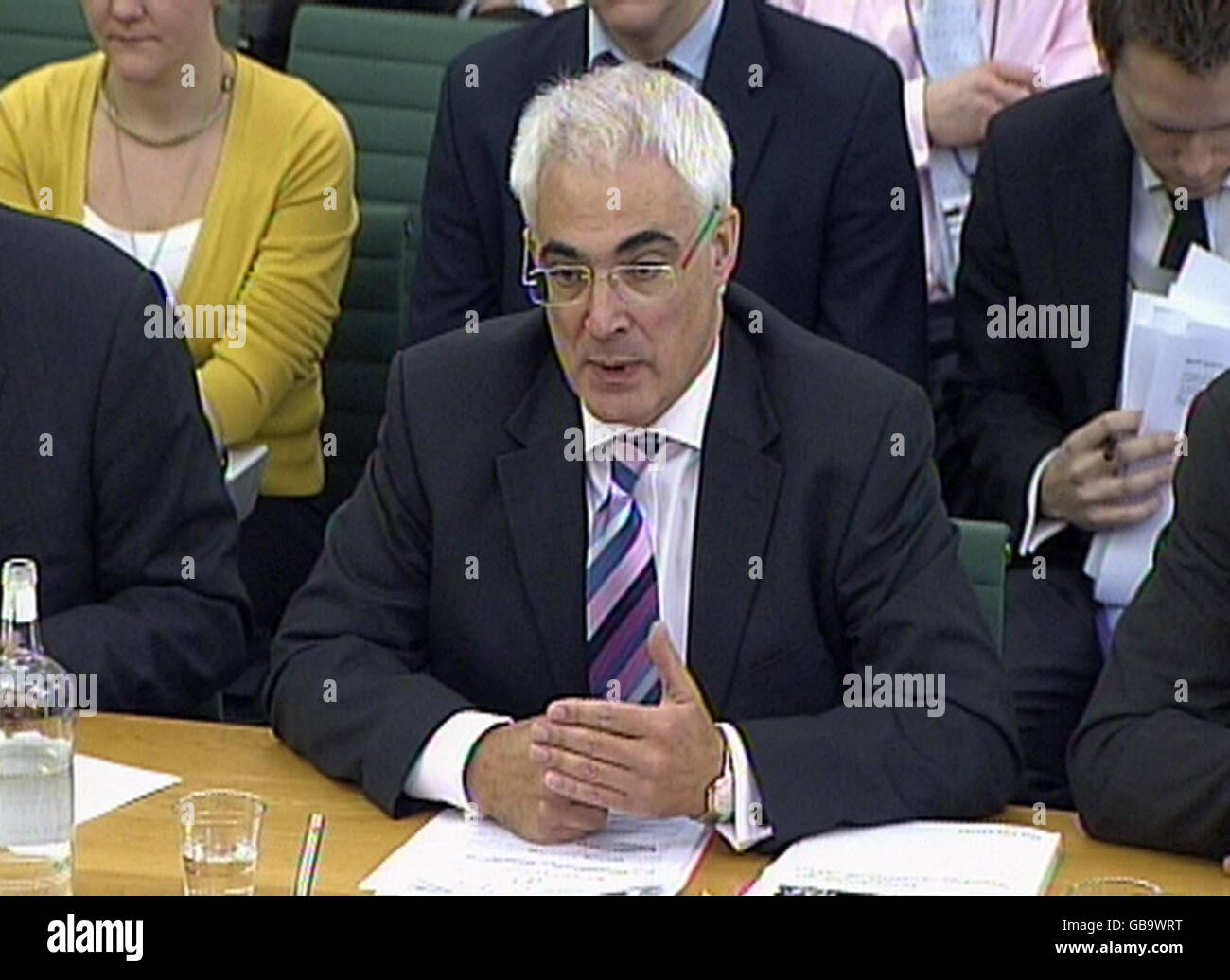 Darling gives evidence to Treasury Select Committee Stock Photo - Alamy