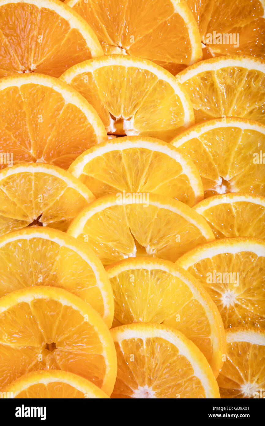 Close up photo of juicy fresh orange slices Stock Photo - Alamy
