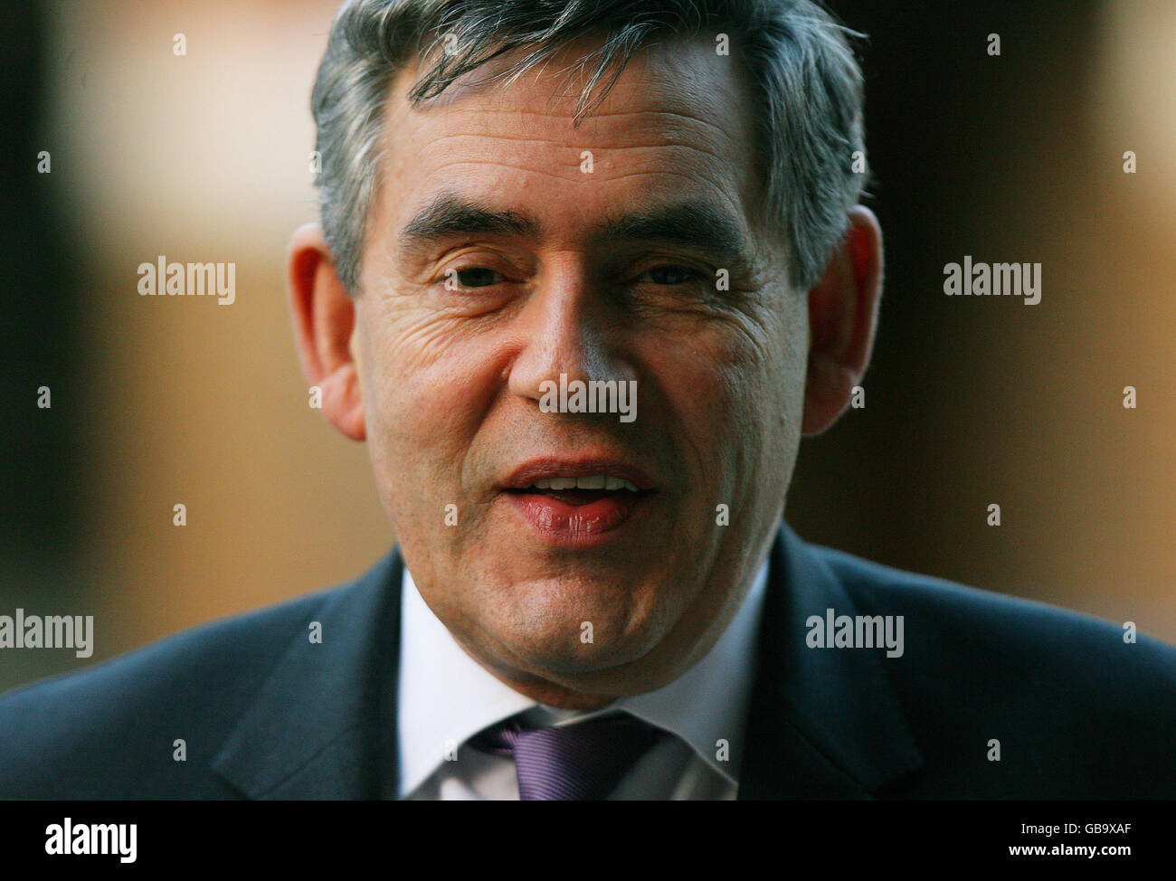 Prime Minister Gordon Brown arrives at Lancaster House, London, for a ...
