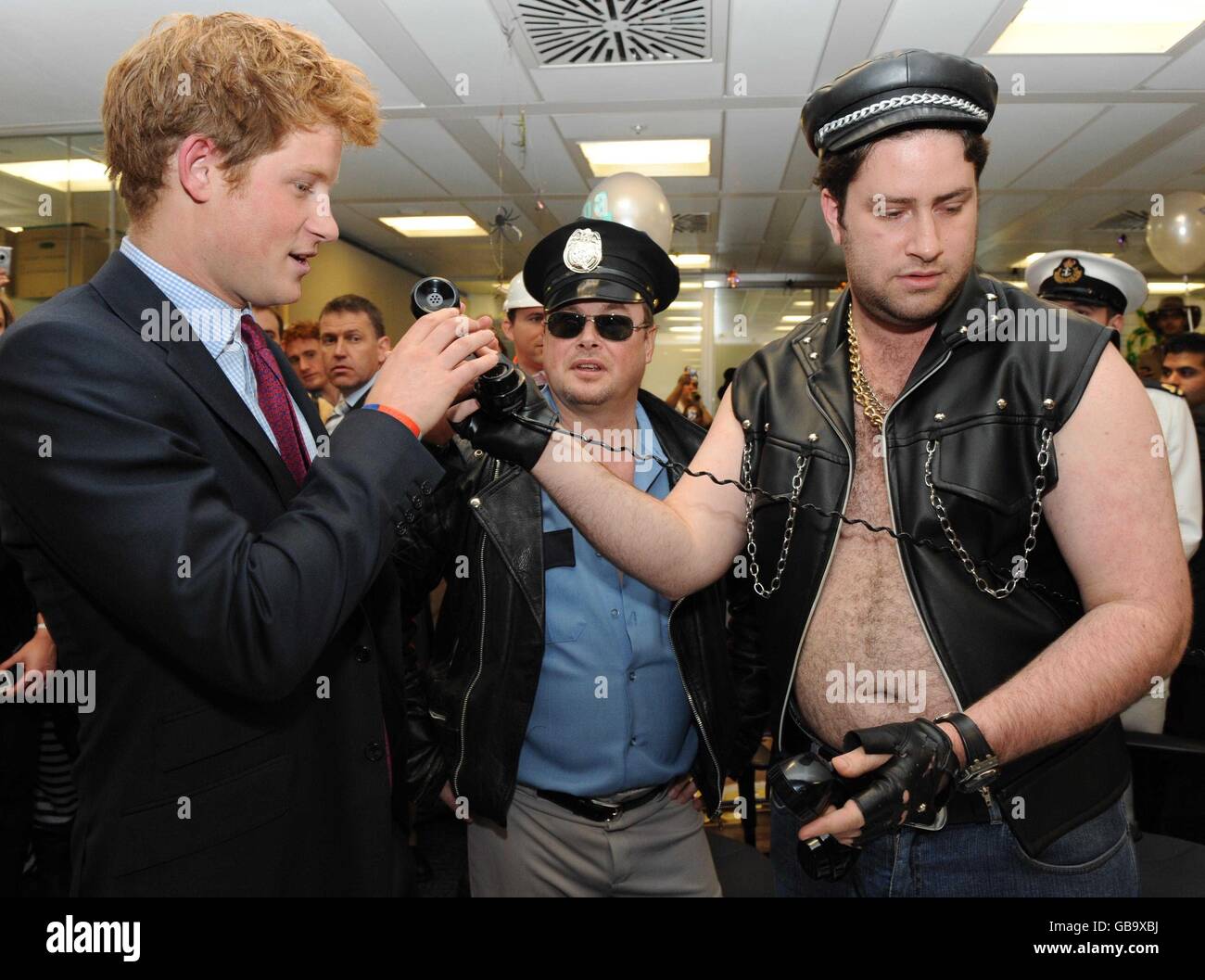 Prince Harry with broker Jay Aaronson at the offices of city traders ...